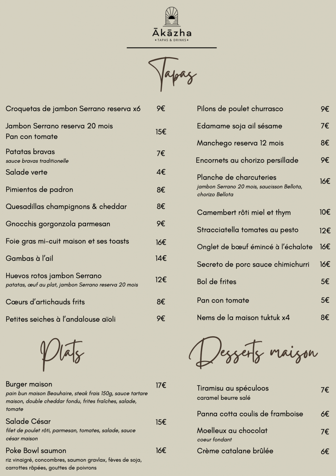 Tapas - Akazha